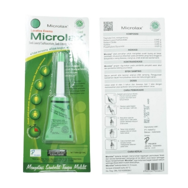 Jual MICROLAX GEL OBAT PENCAHAR 5ML | konstipasi susah BAB | Shopee ...