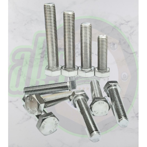 Jual SS 304 / Baut M14x60 / Hex Bolt Stainless M14 Pitch 2,0 Kunci 22 ...