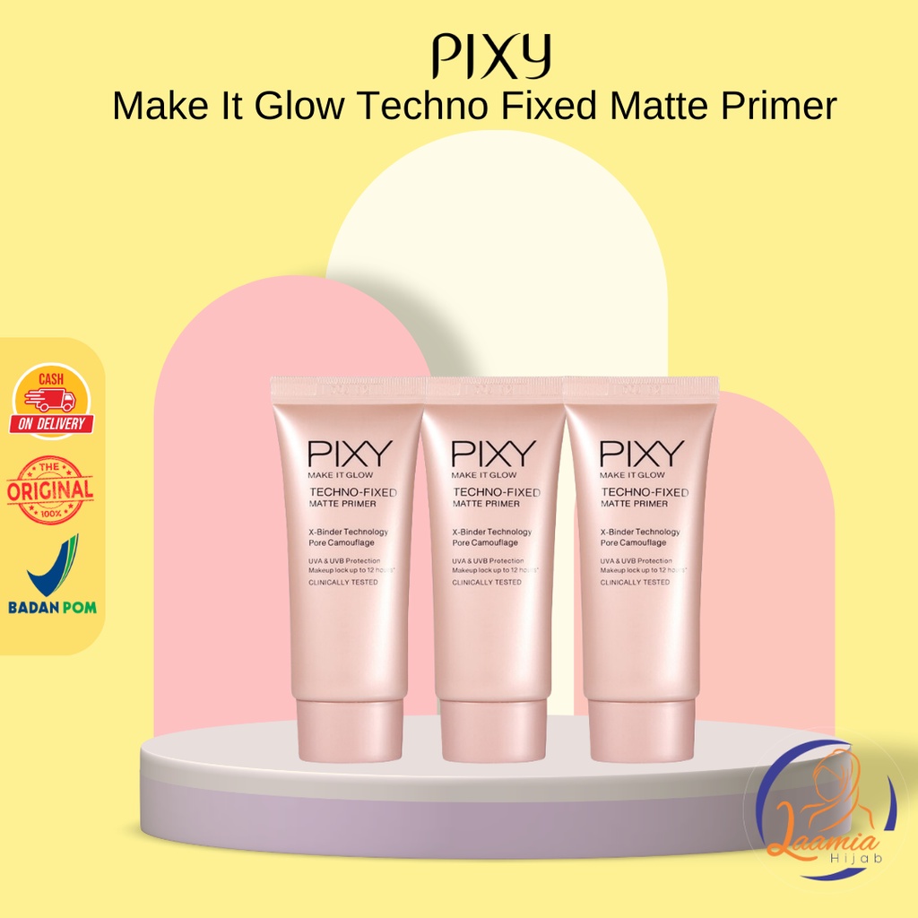 Jual Pixy Make It Glow Techno Fixed Matte Primer 101 Fair Beige ...