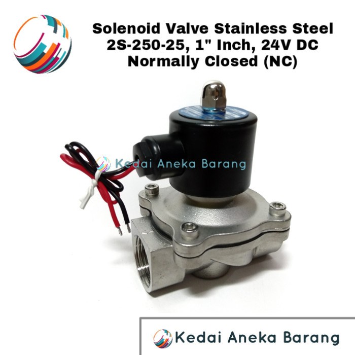 Jual Solenoid Valve 1" 1 Inch Stainless Steel 24V DC 24VDC NC 2S-250-2 Best | Shopee Indonesia