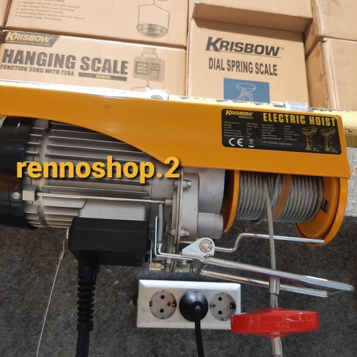 Jual Krisbow Alat Derek Elektrik Electric Hoist Reel Double Hook 600 K ...