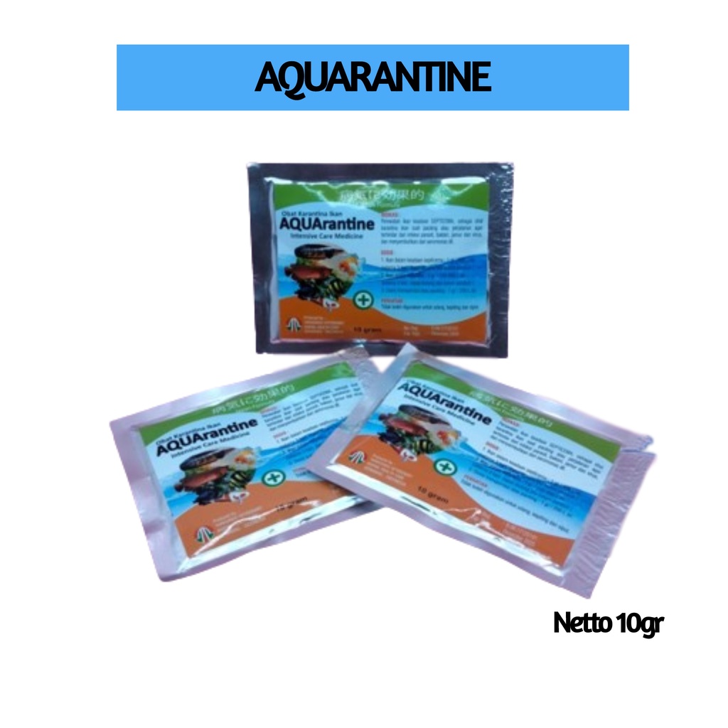 Jual Obat Karantina Ikan AQUARANTINE 10 gram Quarantine Med Pengiriman ...