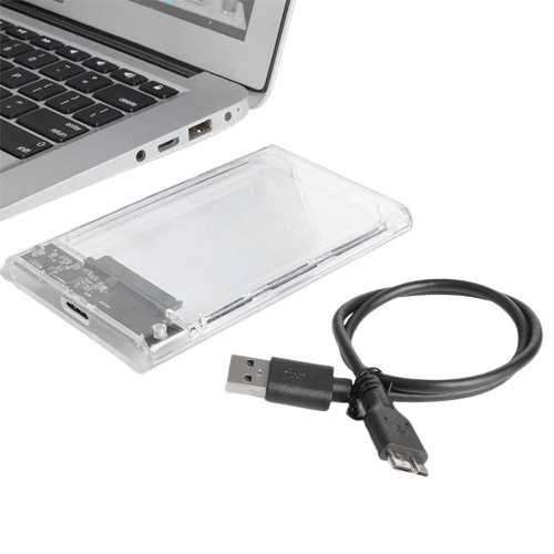 Jual CASING HDD HARDDISK EXTERNAL USB 3.0 2.5" SATA Enclosure Transparent | Shopee Indonesia
