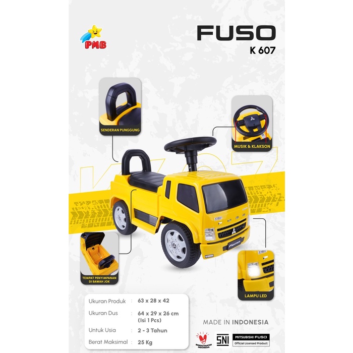 Jual PMB Mainan Mobil Listrik Anak Balita ToloCar PMB TRUCK FUSO DORONG ...
