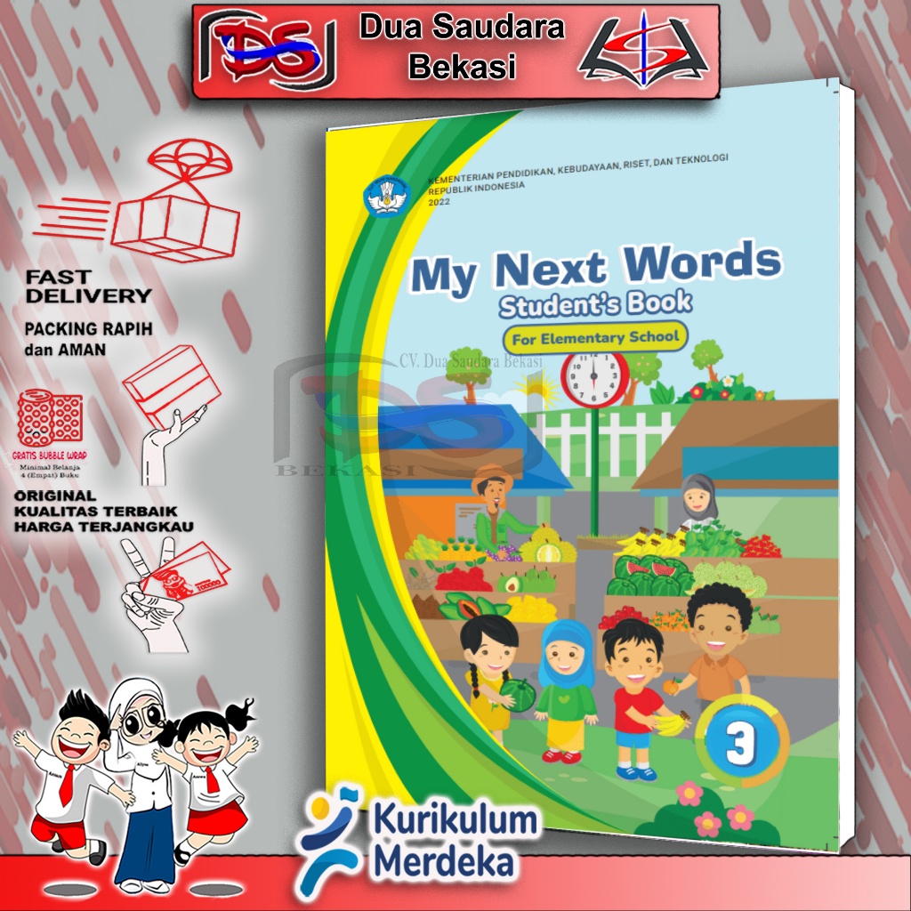 Jual KM-BS B. Inggris Kls 3 SD/MI Kurikulum Merdeka || Buku Siswa Bahasa Inggris Kelas 3 SD ...