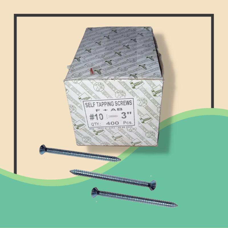 Jual MOON LION SELF TAPPING SCREWS SEKRUP TAPPING FAB KEPALA RATA ...