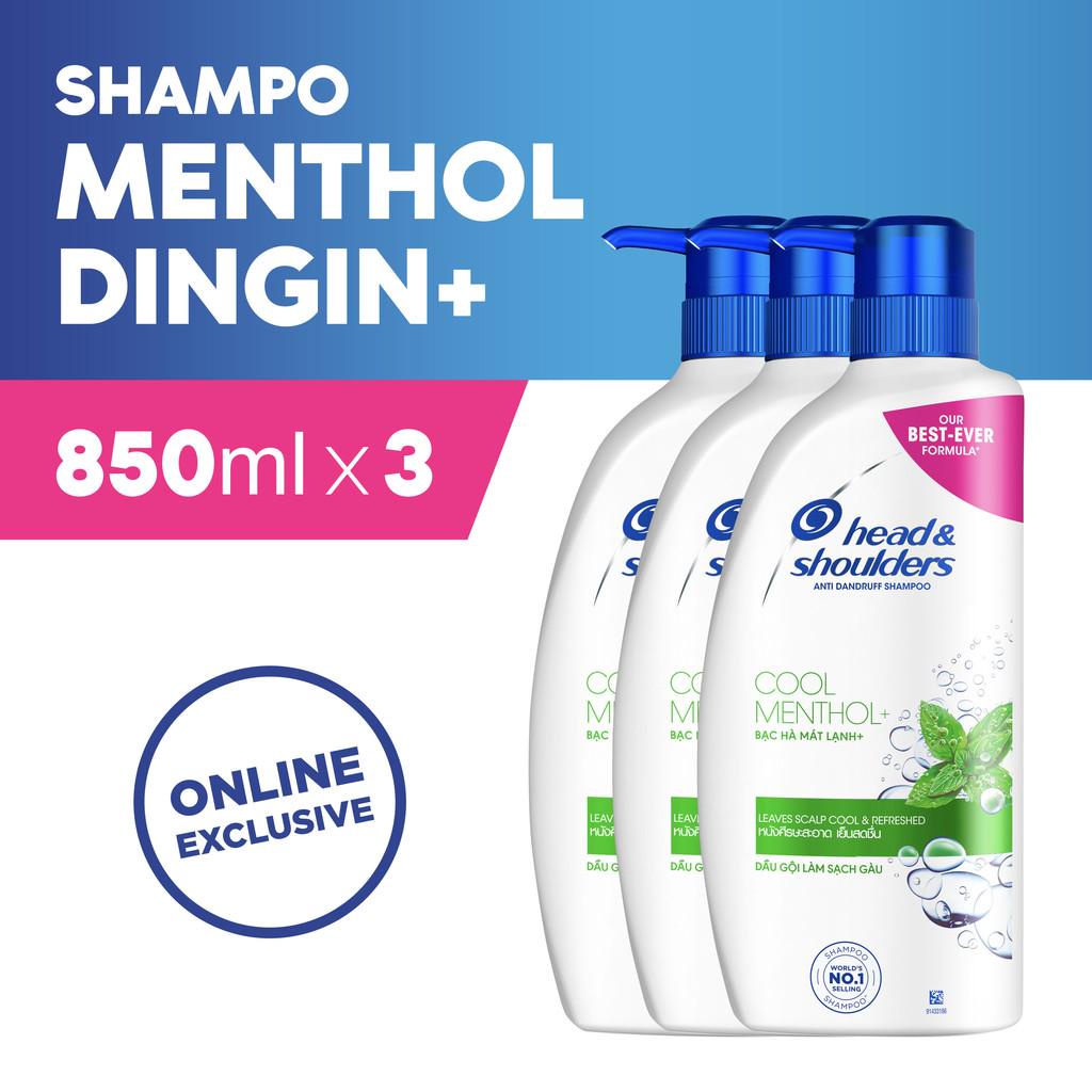 Jual Head & Shoulders Cool Menthol 850ml (Paket Isi 3) | Shopee Indonesia