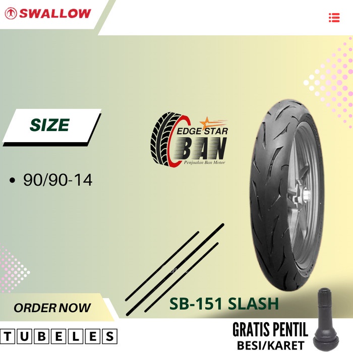 Jual Ban Luar Tubles Swallow 90 /90-14 SB - 151 SLASH soft Compound ...