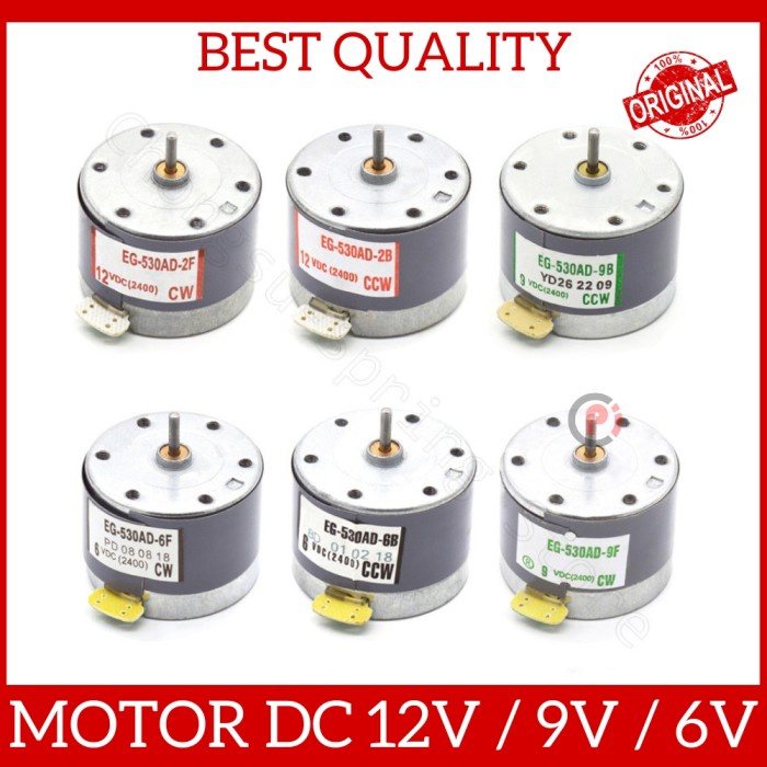 Jual Motor DC 6 9 12 V Dinamo 2400 RPM CCW Putaran Kiri Project ...