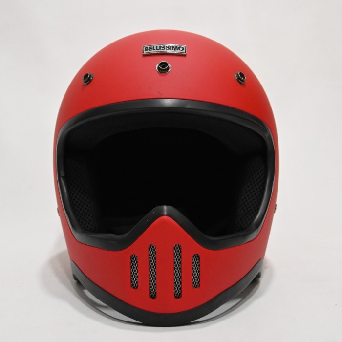 Jual BELLISSIMO HELMET CAFERACER / Helm Cafe Racer Full Face -Red DOFF ...