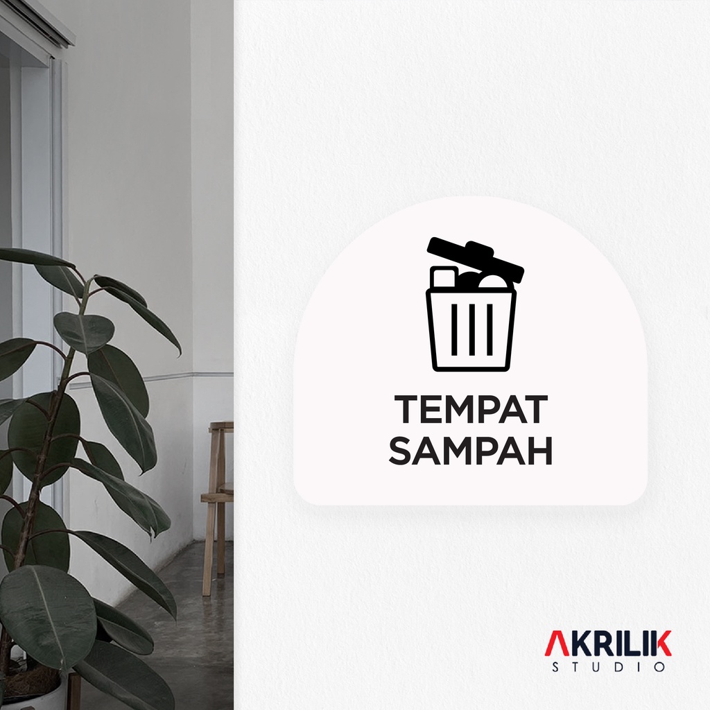 Jual Sign Board Akrilik Tempat Sampah Papan Acrylic Signage Tempel ...