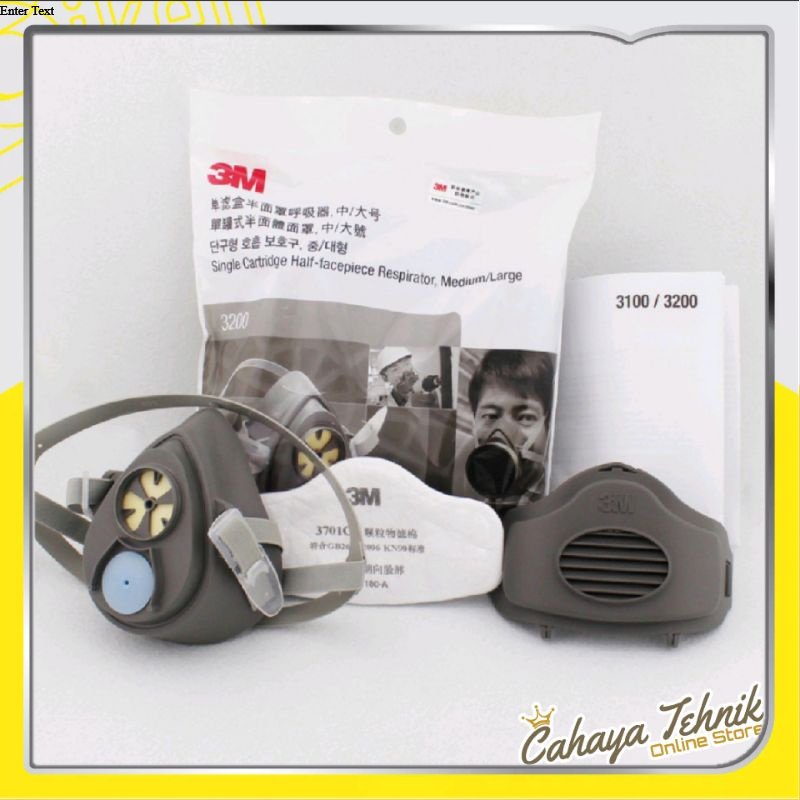 Jual Masker 3M 3200 Set Half Face Mask Gas Respirator Filter Pelindung ...