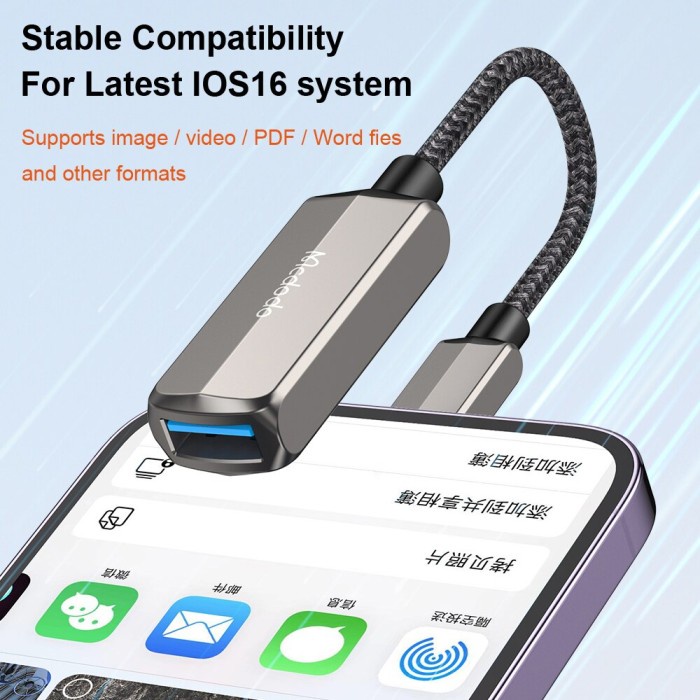 Jual MCDODO CA-2690 OTG USB FEMALE TO LIGHTNING MALE ADAPTER | Shopee ...