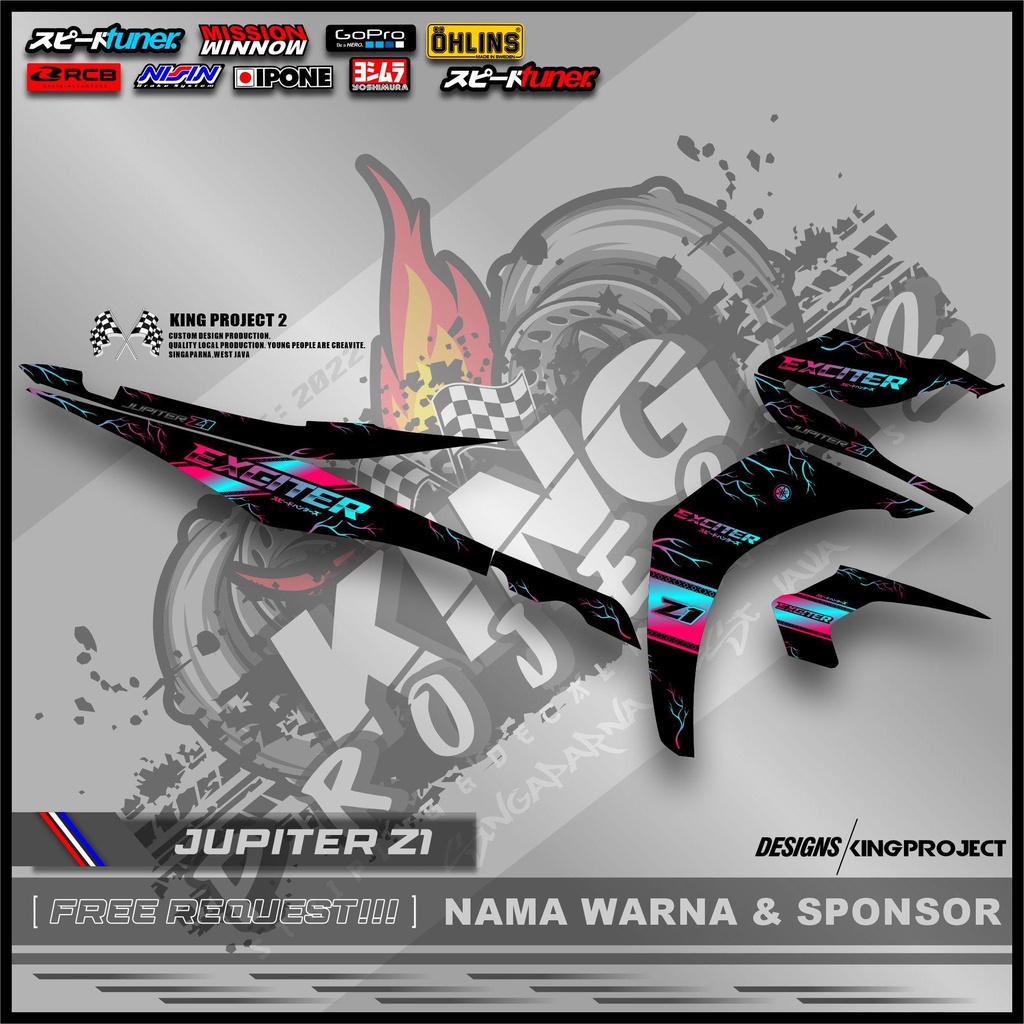 Jual Striping Sticker Jupiter Z1 Semi Full Variasi EXCITER By k2 ...