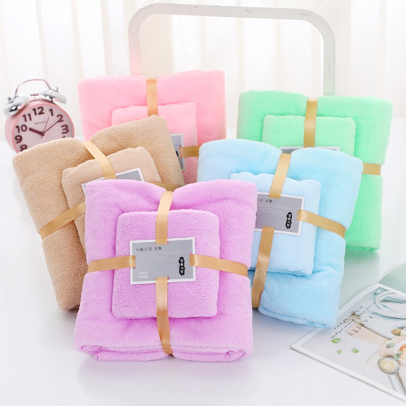 Jual ( OTP17 ) HANDUK SET 2IN1 HANDUK MANDI DAN WAJAH COTTON TOWEL ...