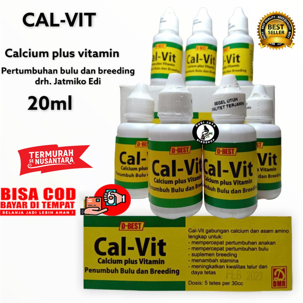 Jual CAL-VIT KECIL CALVIT DRH JATMIKO VITAMIN BURUNG AYAM TAMBAH ...