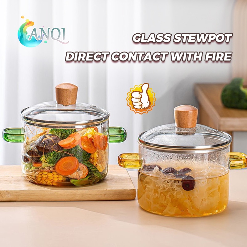 Jual ANQI SHOP Glass Pot / Panci Kaca Transparant Anti Api Anti Panas ...