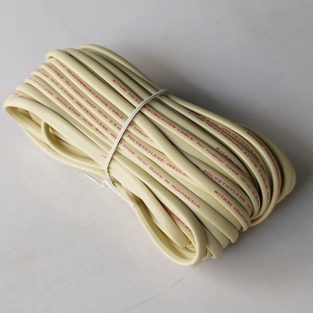 Jual Kabel Line Telepon RJ11 isi 4 15m merk KITANI | Shopee Indonesia