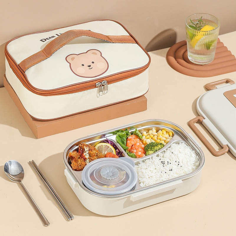 Jual READY STOCK LUNCH BOX ANAK SEKOLAH BAHAN STAINLESS STEEL 304 BEAR ...