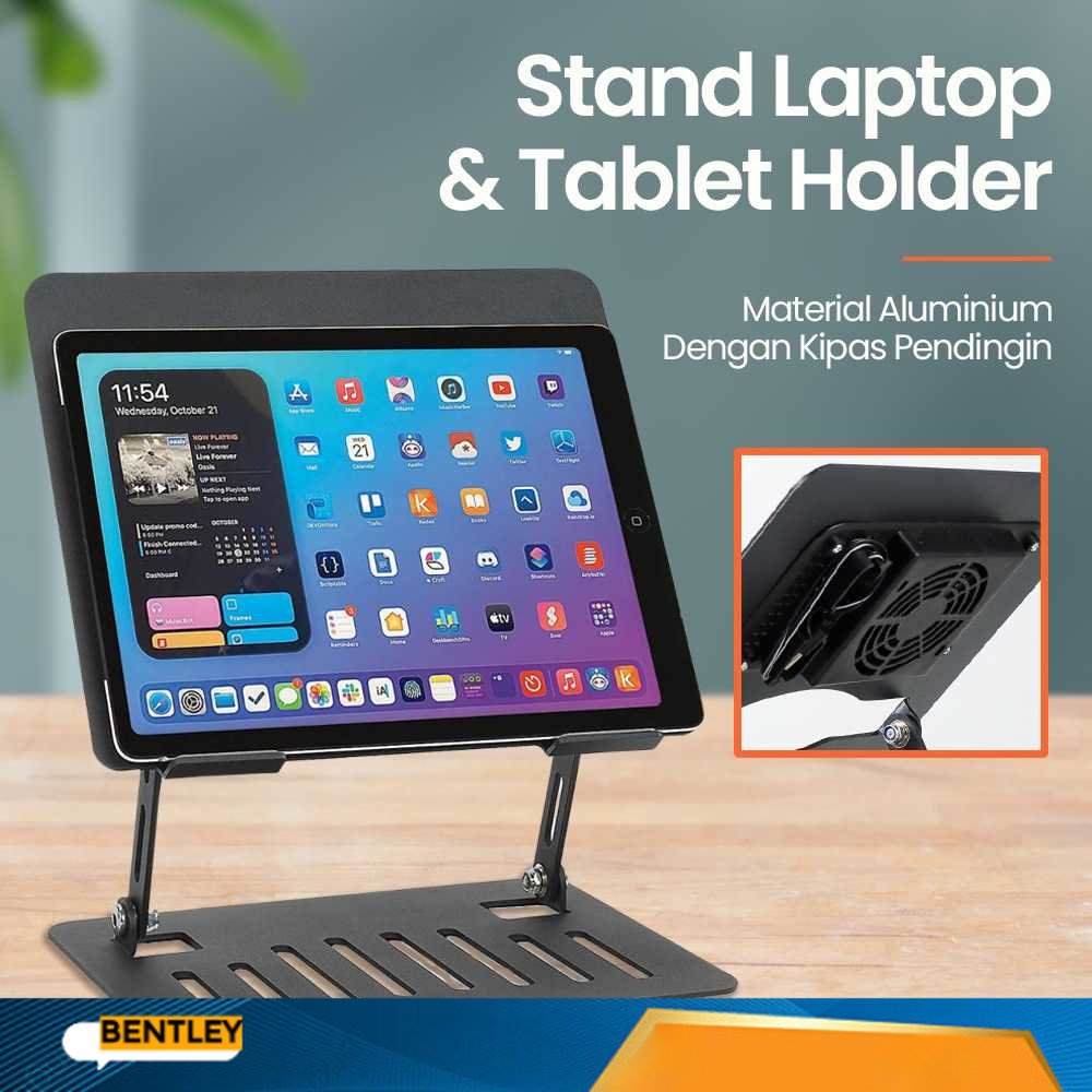 Jual Stand Laptop Ipad Tablet Holder Aluminium Kipas Pendingin - YL-902 ...