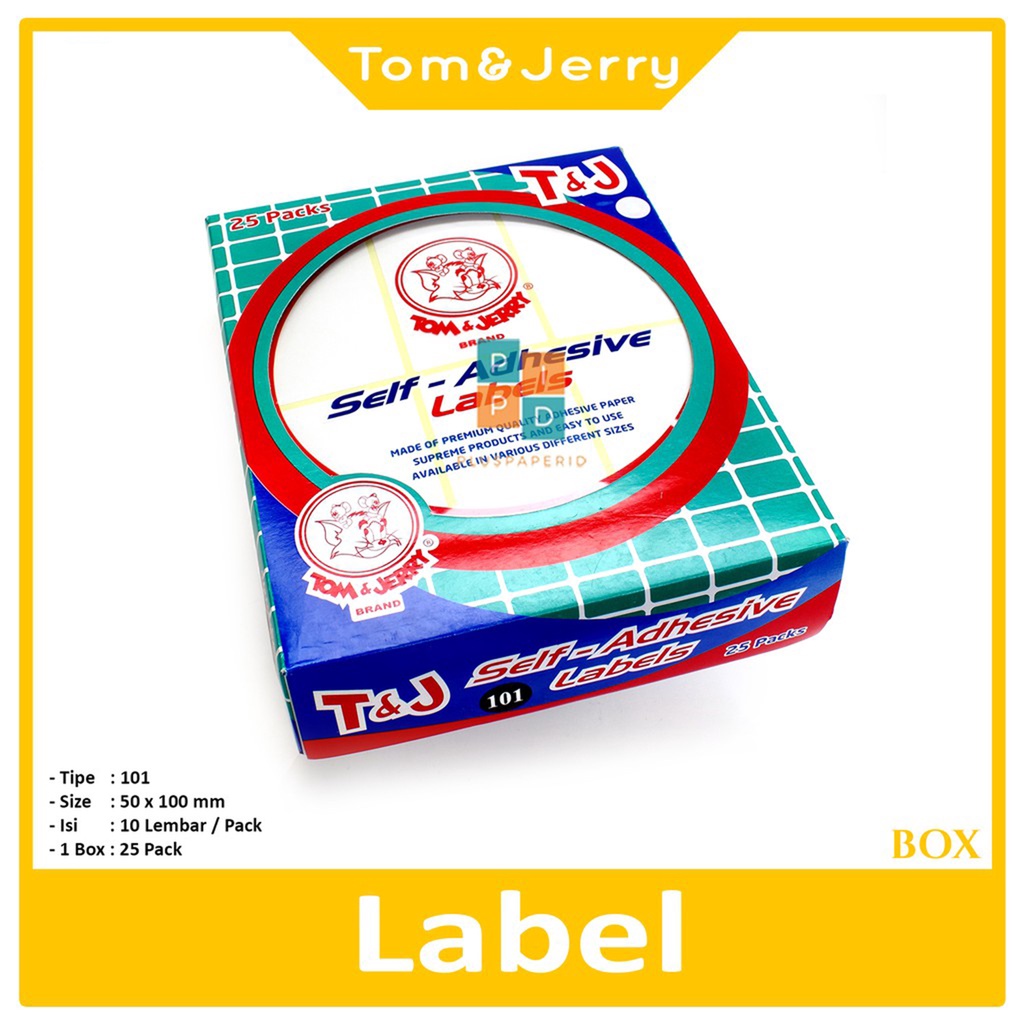 Jual TOM & JERRY - Label Paper Putih No. 101 - Pad | Shopee Indonesia