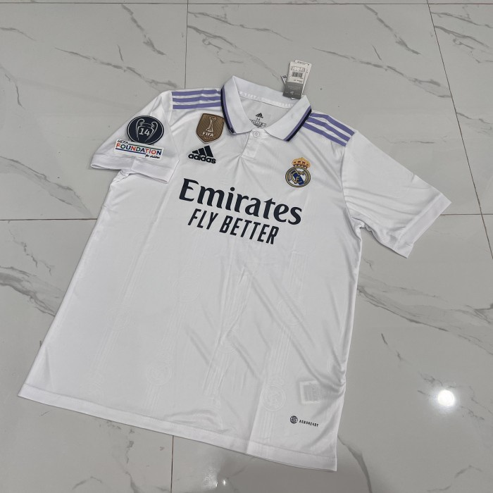 Jual JERSEY MADRIID HOME CWC FULL PATCH UCL 2022 2023 JERSEY BOLA BAJU ...