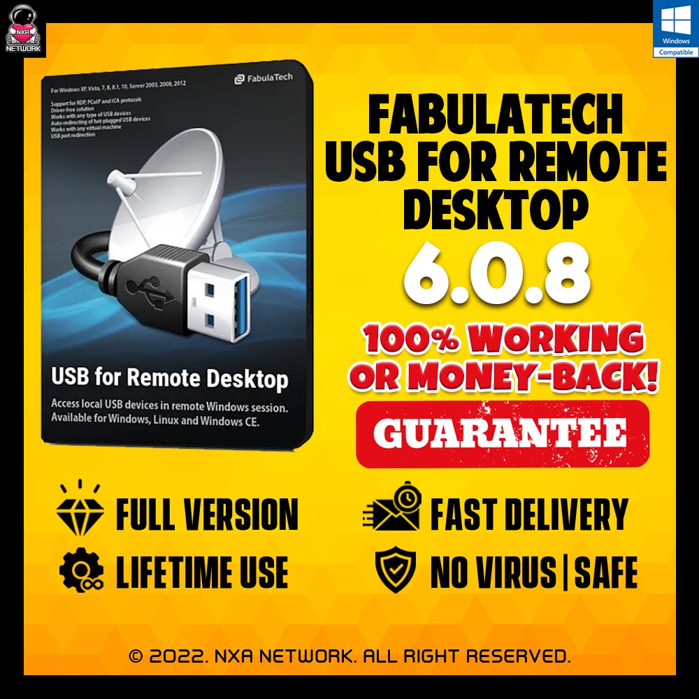 Jual FabulaTech USB for Remote Desktop 6.0.8 | Guide Provided | Lifetime Full Version | 100% ...