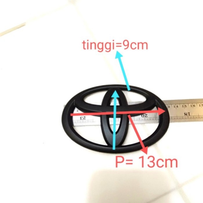 Jual emblem logo lambang toyota avanza bagasi warna hitam dop orisinil ...