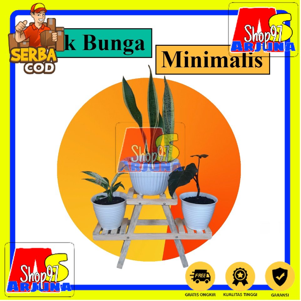 Jual Rak bunga minimalis kayu jati belanda kayu halus murah, tempat pot ...