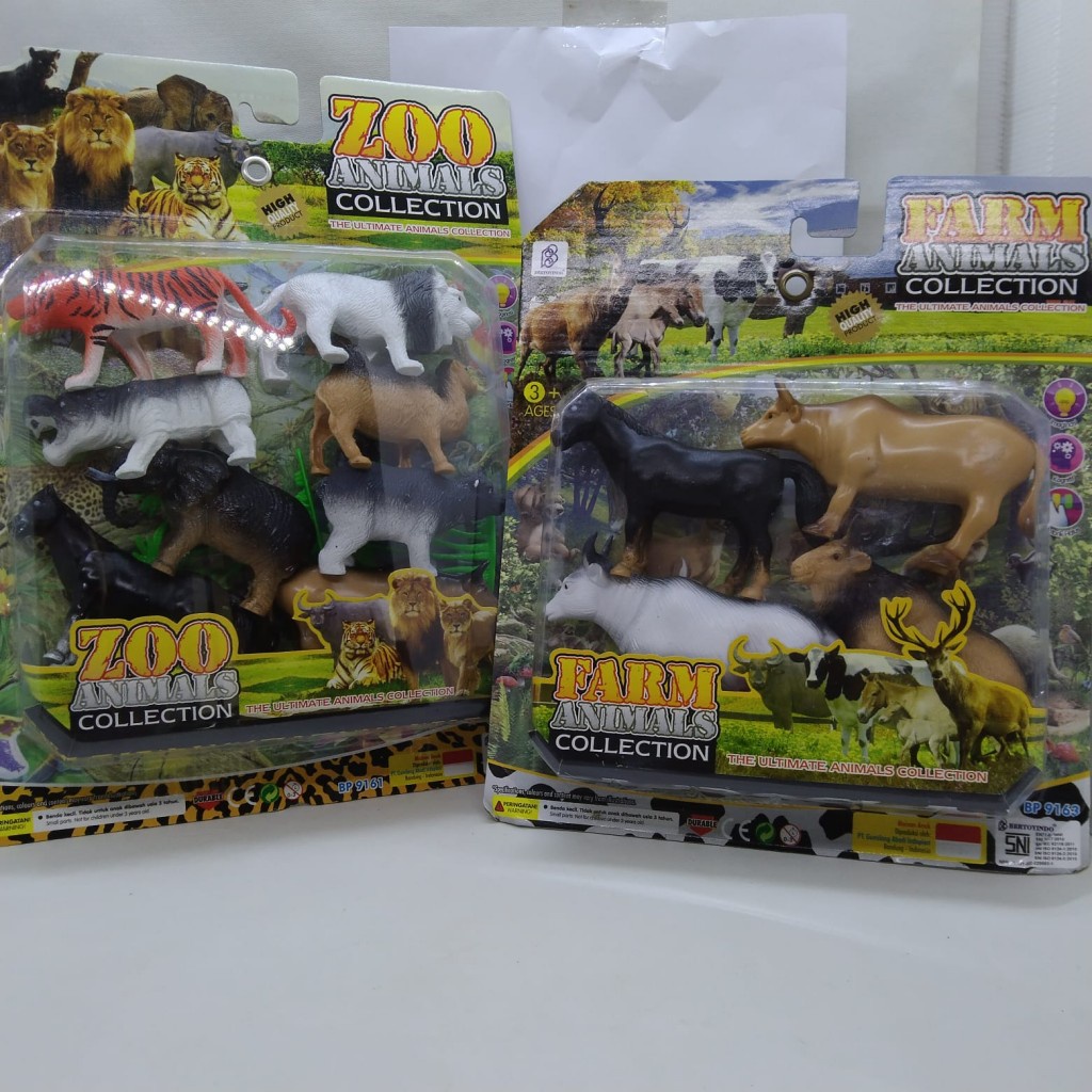 Jual Mainan Figur Binatang, Animal Collection,Farm/Zoo, Macan, Kuda ...