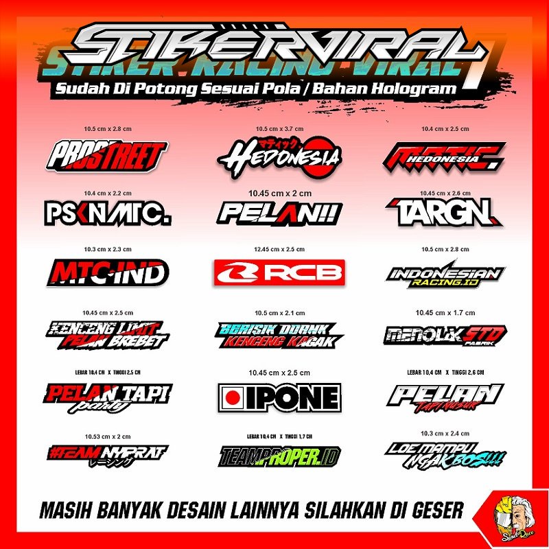 Jual stiker racing terbaru / stiker motor / stiker sponsor / sticker ...