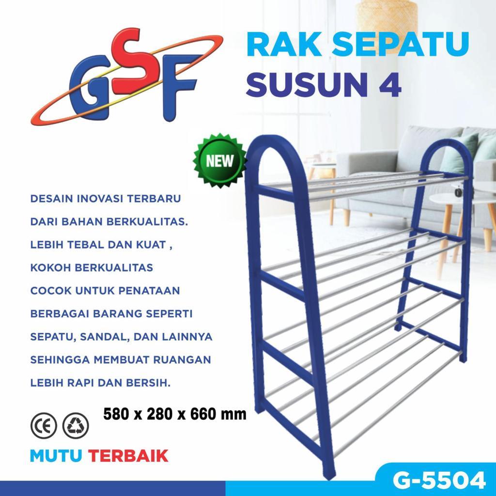 Jual Rak Tempat Sepatu Sandal Sendal Susun 4 Besi + Plastik Serbaguna ...