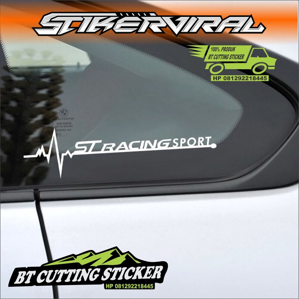 Jual stiker kaca st racing stiker jdm stiker mobil stiker kaca mobil ...