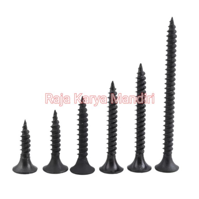 Jual SEKRUP GIPSUM 2,5 cm SKRUP GYPSUM 6 CM DRYWALL SCREW HITAM TAJAM 2,5cm | Shopee Indonesia