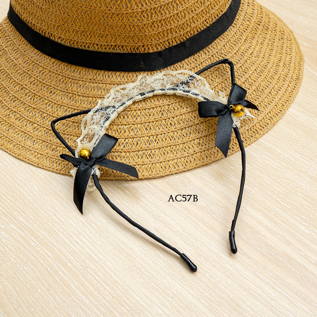 Jual Bando Costume Nekomimi Lonceng Kucing Costume Lace Hitam Putih ...