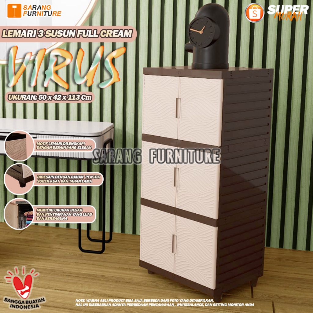 Jual LEMARI PLASTIK VIRUS KINGDOM 5 SUSUN LEMARI PAKAIAN MINIMALIS ...
