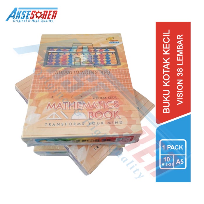 Jual Buku Tulis Kotak Kecil Vision [38 Lembar/10 Buku] / Write Book Strimin 1 Pack / Buku Kotak ...