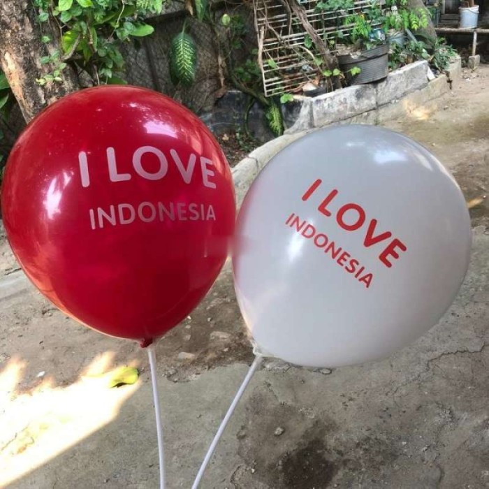 Jual ISI 50 Pcs Balon Latex HUT RI / Balon Latex Dirgahayu RI | Shopee ...