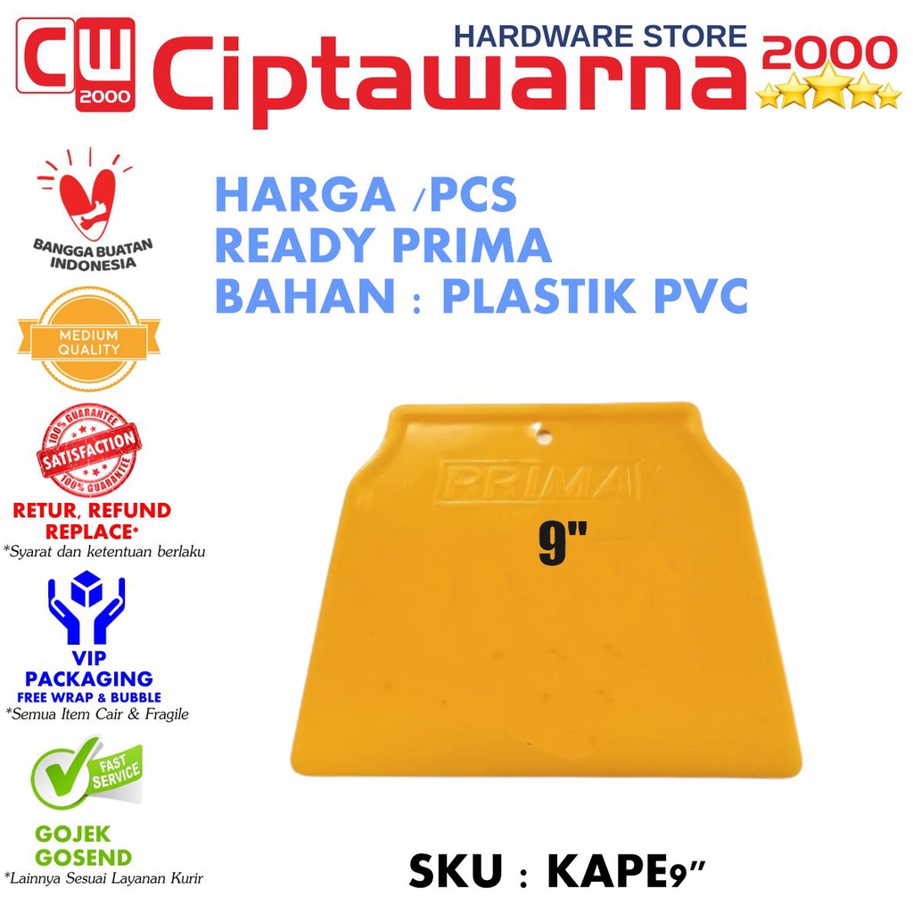 Jual 1 pcs Skrap Kape Bangunan Dempul Plamir Plastik PVC Bagus Awet 9 ...