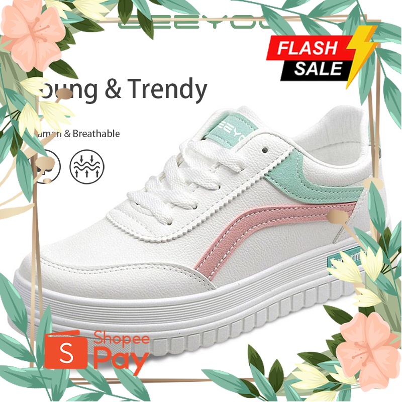 Jual Beeyoo Sepatu Sneakers Tali Sepatu Wanita Dewasa Fashion Sepatu Kets Jalan Santai WK102 ...