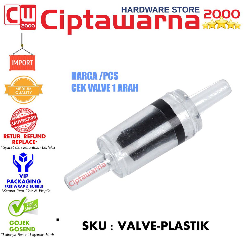 Jual Check cek chek Valve satu arah one way Udara CO2 Aquascape ...