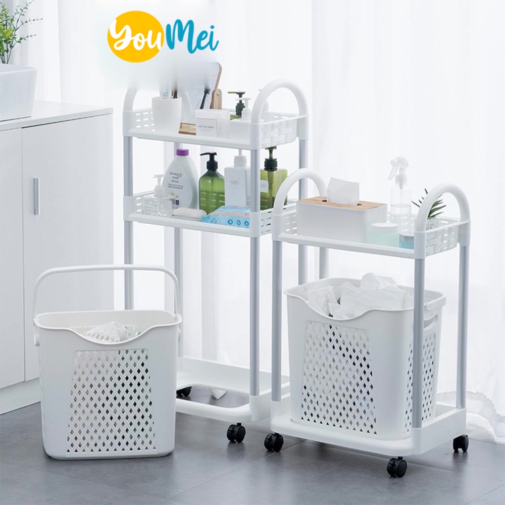 Jual Trolley Roda / Rak Keranjang 2 Susun 3 Susun Laundry / Basket ...
