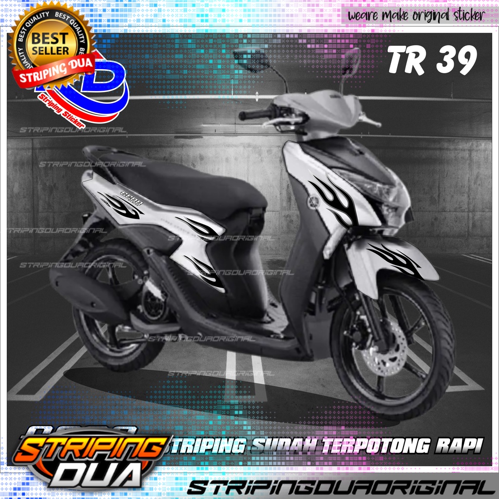 Jual STICKER STRIPING TRANSPARAN YAMAHA MIO GEAR 125 MOTIF API ( BISA ...