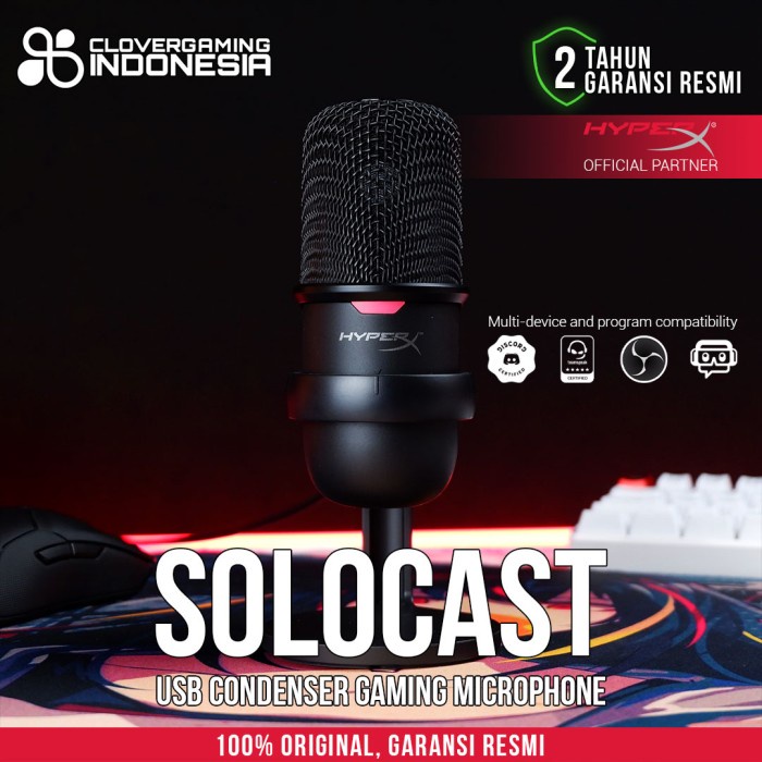 Jual HyperX SoloCast - Mic USB Condenser Gaming Microphone | Shopee Indonesia