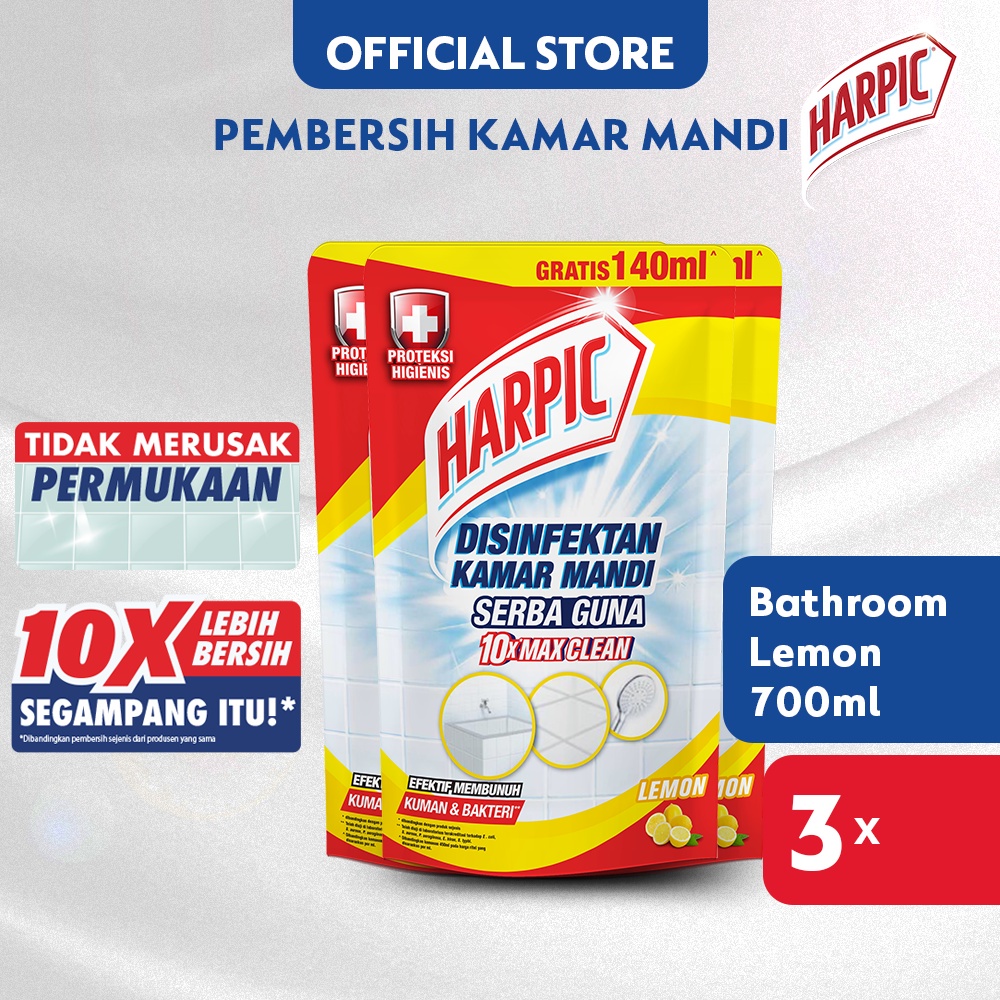 Jual Harpic Lime 700ml (3pcs) Refill [Pembersih Kamar Mandi] | Shopee ...
