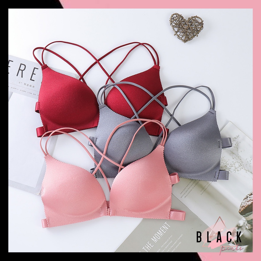 Jual Blackpink Bra wanita model one piece bh import korea pakaian dalam ...