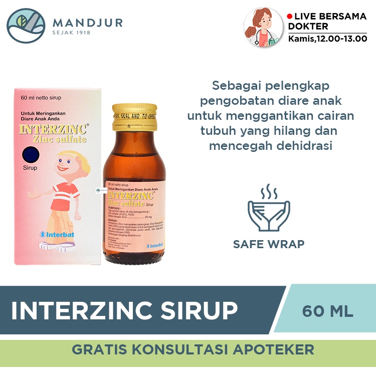 Jual Interzinc Sirup 60 mL - Obat Diare Anak | Shopee Indonesia