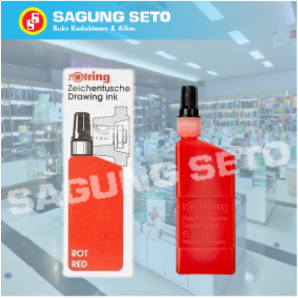 Jual ROTRING INK BOTTLE 23ML RED / TINTA PEN WARNA MERAH | Shopee Indonesia