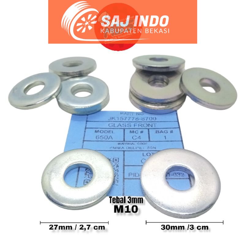 Jual SIG RING M10 BAUT 14 TEBAL 3MM ORIGINAL LEBAR 30MM 3CM 27MM BAJA ...