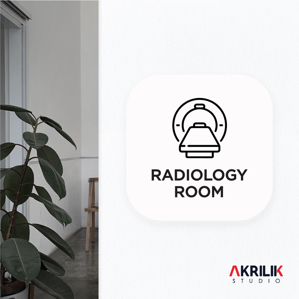 Jual Sign Board Akrilik Radiology Room Acrylic Signage Tempel Dinding ...